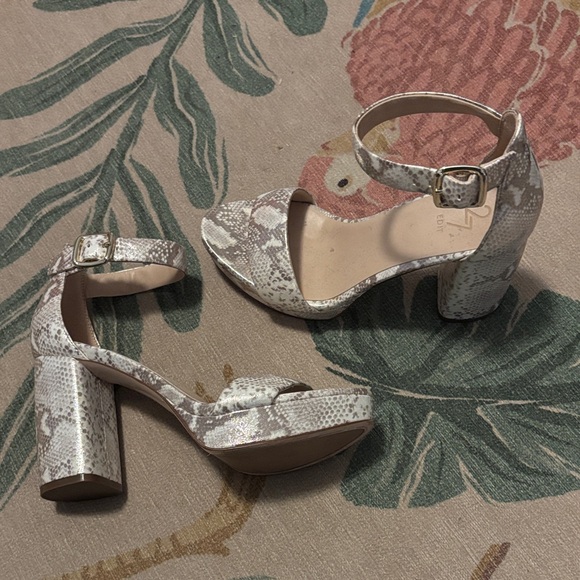 27 EDIT | Shoes | 27 Edit Elegant Snakeskin Block Platform Heel Sandals ...